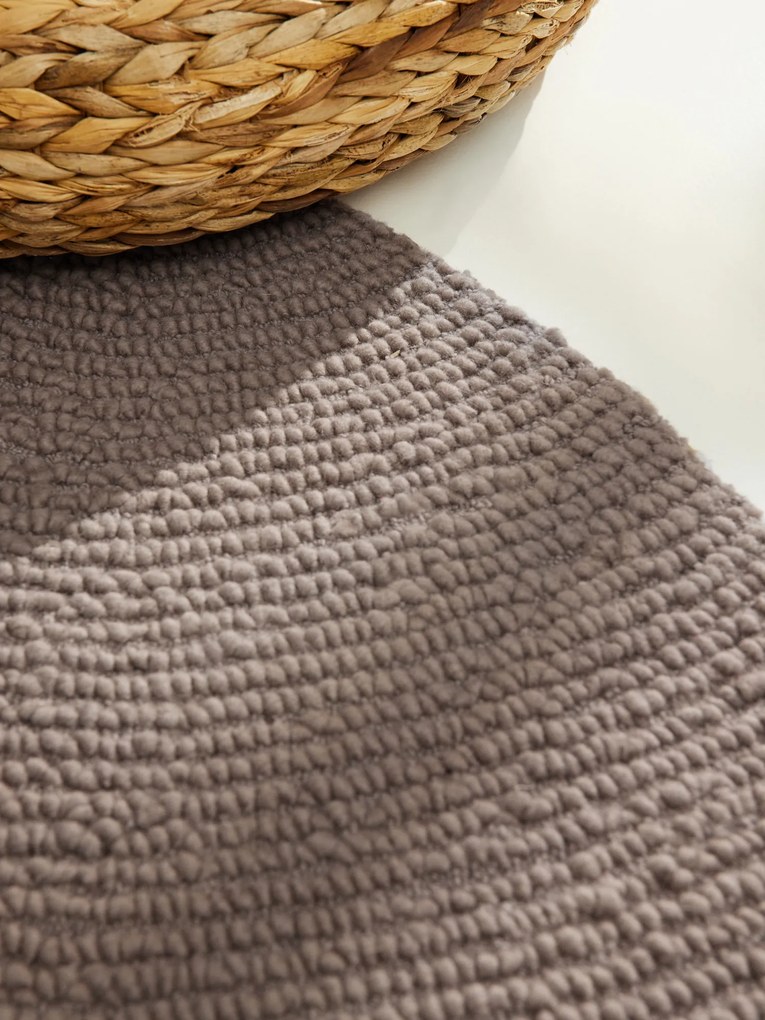 Hanse Home, AKCE: 200x200 (průměr) kruh cm Kusový koberec Calmio 106219 Taupe kruh, hnědá, ložnice
