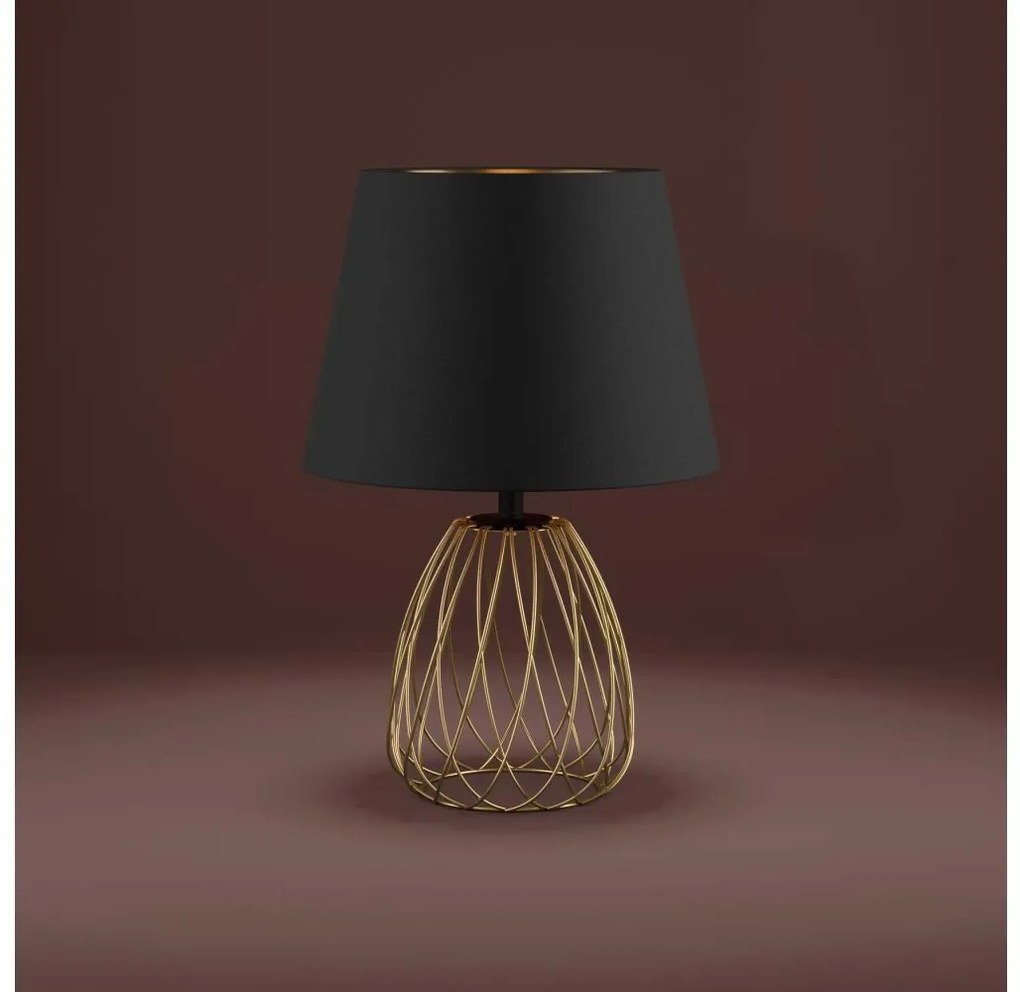 Eglo 390039 - Stolní lampa JAZMINIA 1xE27/40W/230V černá/zlatá