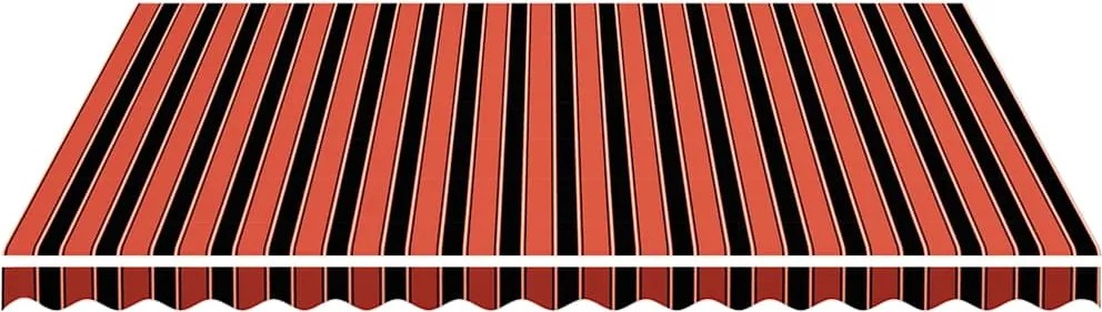 Náhradní plachta na markýzu oranžovo-hnědá 400 x 350 cm polyesterová 311958