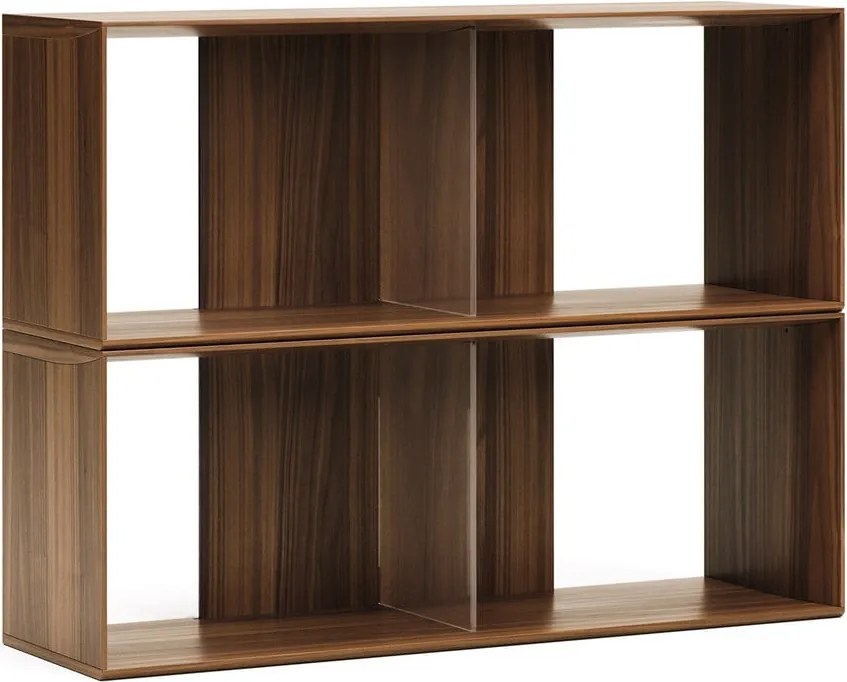 Modulární policový systém v dekoru ořechu v přírodní barvě 2 ks 101x76 cm Litto – Kave Home