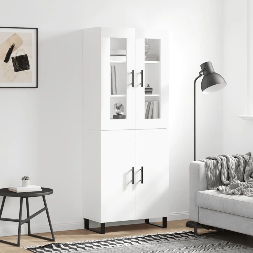 Skříň highboard bílá 69,5 x 34 x 180 cm kompozitní dřevo 3198233