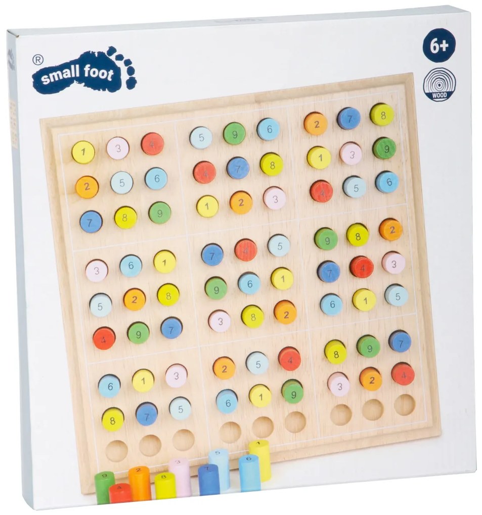 small foot Dřevěné sudoku barevné válečky