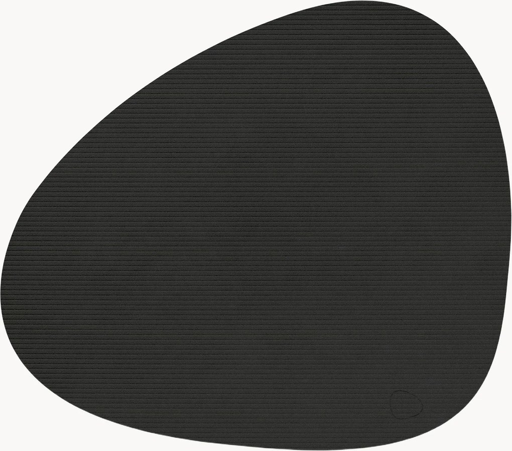 Sada asymetrických kožených prostírání Corduroy, 2 díly