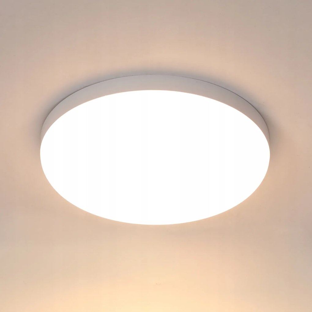 Lampa Sufitowa Plafon Led Biały Łazienkowa Wodoodporna 32W 3000K IP54