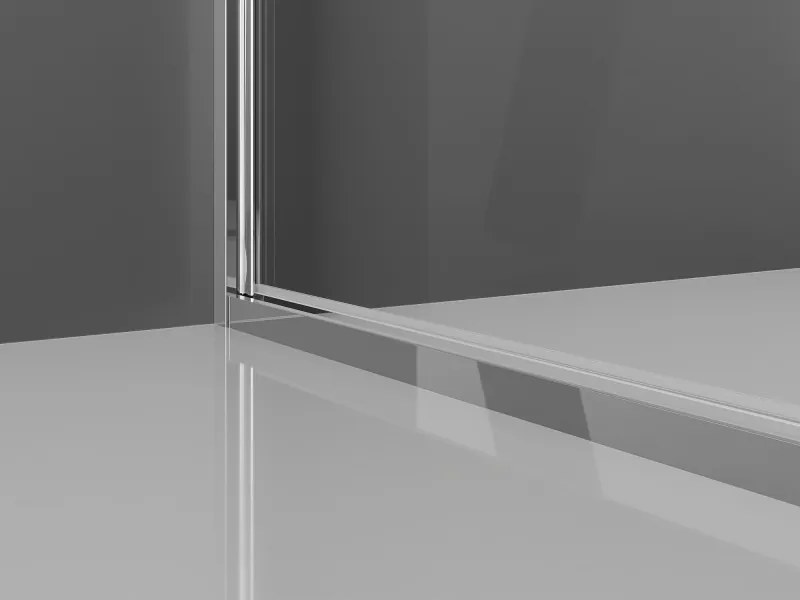 Mexen Exo, výklopná sprchová kabina, dveře 120 cm + boční stěna 90 cm, transparentní sklo, chrom, 814-120-090-01-00