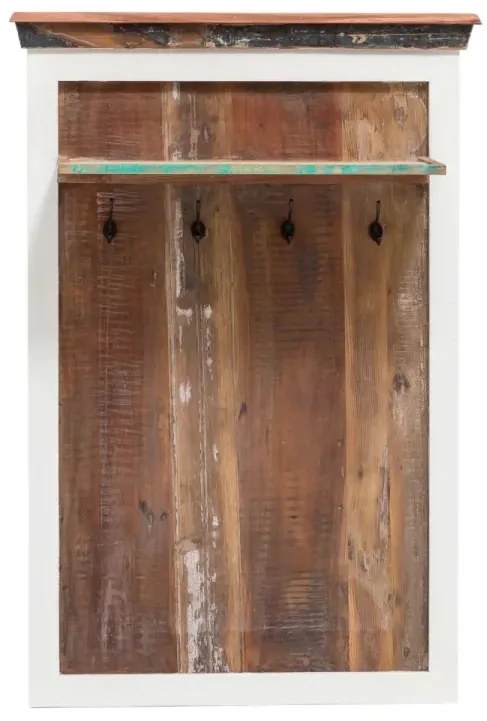 furniture-nabytek.cz - Masivní šatní skříň Perano z recyklovaného dřeva, lakovaná, bílá/barevná – 80×25×120 cm