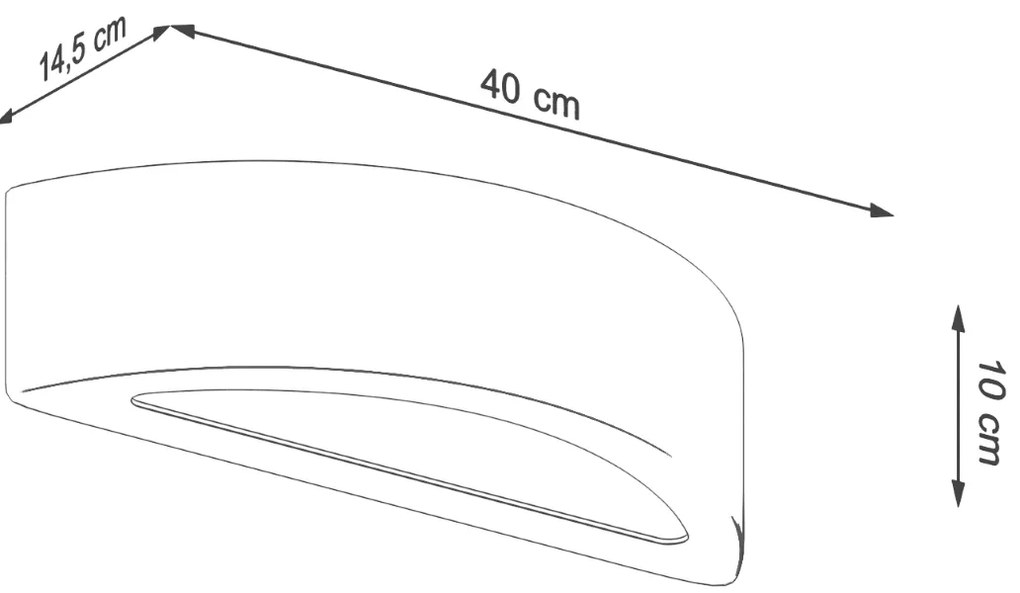 Nástěnné svítidlo Atena, 1x betonové stínidlo