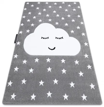 Makro Abra Dětský kusový koberec PETIT Mráček šedý 200 x 290