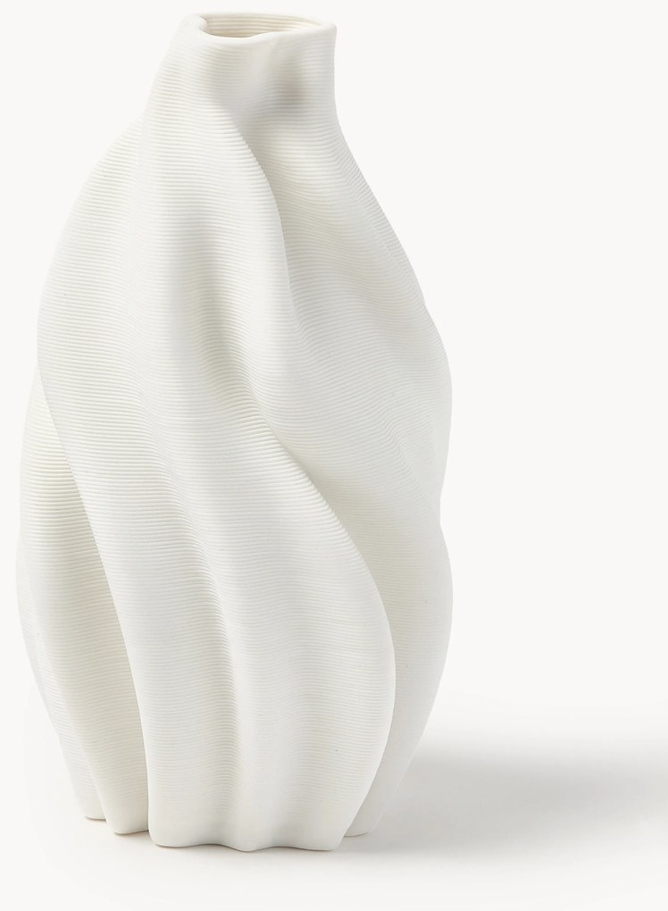 3D tištěná porcelánová váza Lyria, V 18 cm