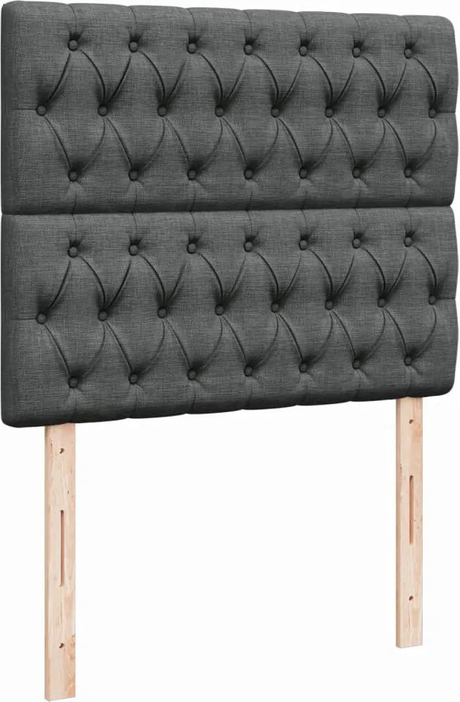 Box spring postel s matrací tmavě šedá 120x190 cm textil 3291615
