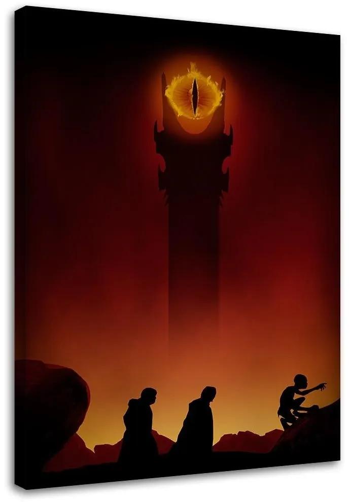 Gario Obraz na plátně Pán prstenů, Frodo, Glum a Sauron - DDJVigo Rozměry: 40 x 60 cm