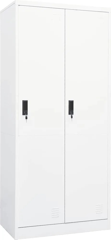Šatní skříň bílá 80 x 50 x 180 cm ocel 335966