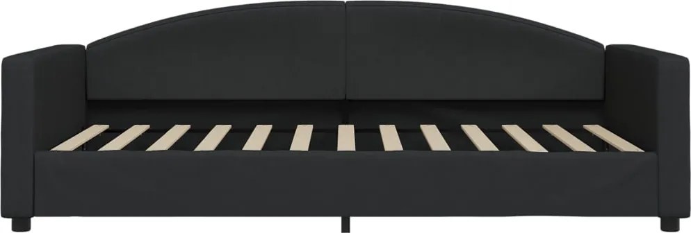 Válenda s přistýlkou černá 100 x 200 cm textil 3197195