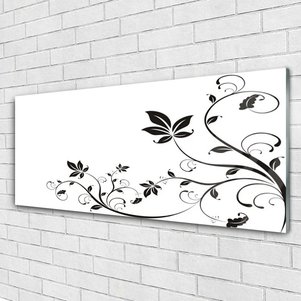 Plexisklo-obraz Abstrakce Rostliny Listy 125x50 cm