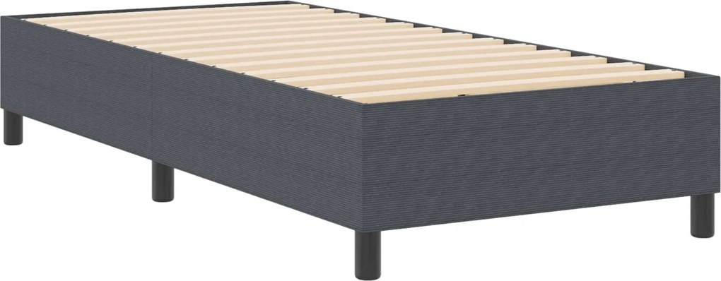 Rám platformy Tmavě šedá 90 x 200 cm Žebrovaná látka 3337388