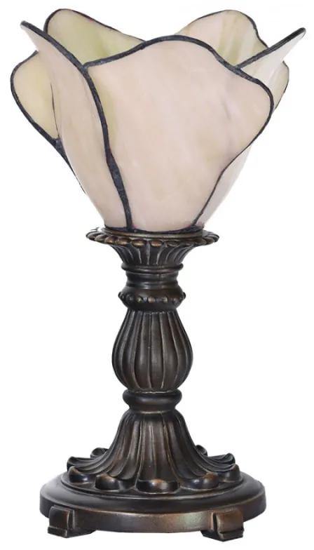 Béžová stolní lampa Tiffany Shanton – 20x30 cm