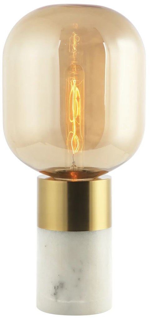 Zambelis 20253 stolní lampa mramor/mosaz/champagne, 1xE27, 44cm