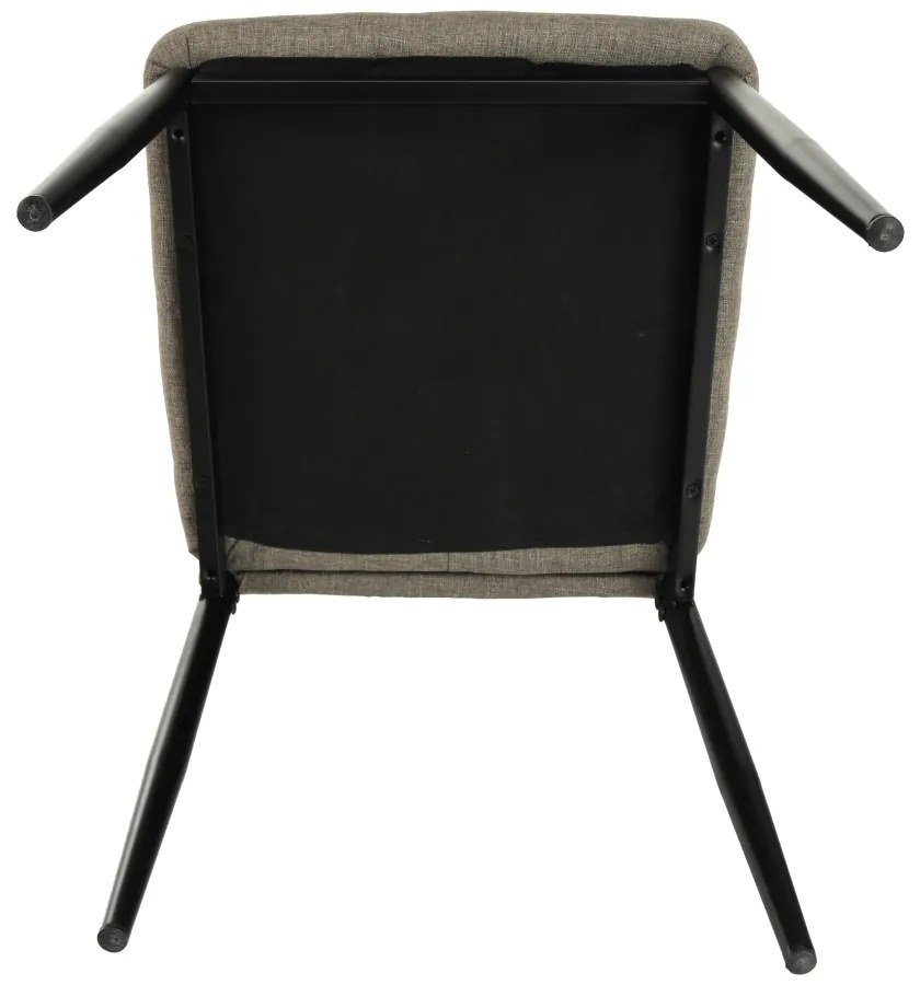 Židle, hnědá látka / černý kov, COLETA NOVA