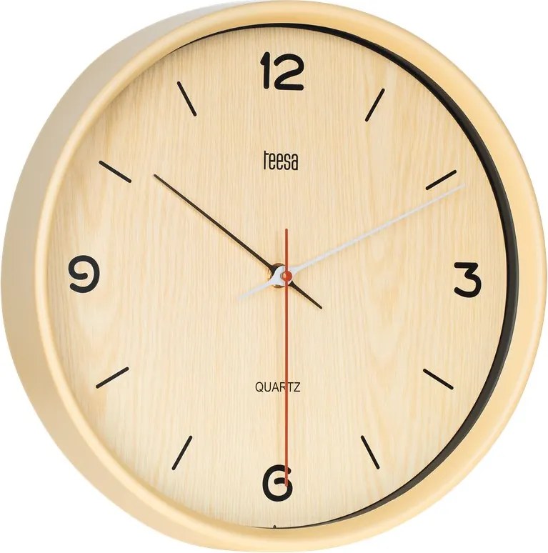 Nástěnné hodiny TEESA TSA0048 30cm, imitace světlé dřevo