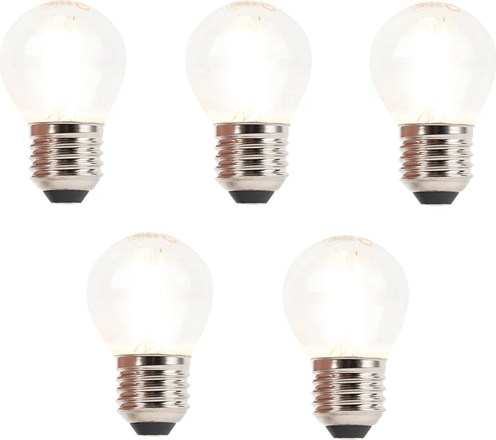 Sada 5 stmívatelných LED vláknových žárovek E27 3W 250lm 2700K