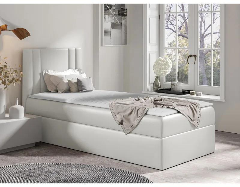 Jednolůžková postel Neresko Mini, Strana: levá, Rozměr postele: 80x200, Barva:: ekokůže Soft 020 (grafit)