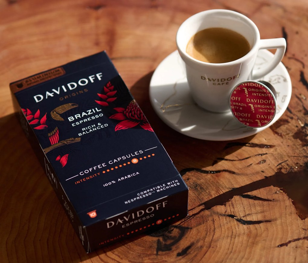Tchibo - Davidoff Café Origins Brazil Espresso − 10 x 10 kapslí - Intenzita: 8/12