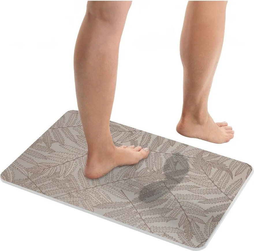 Světle hnědá z křemeliny koupelnová předložka 39x60 cm Dafni – Wenko