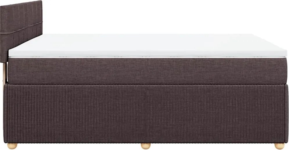 Box spring postel s matrací tmavě hnědá 140x190 cm textil 3287454
