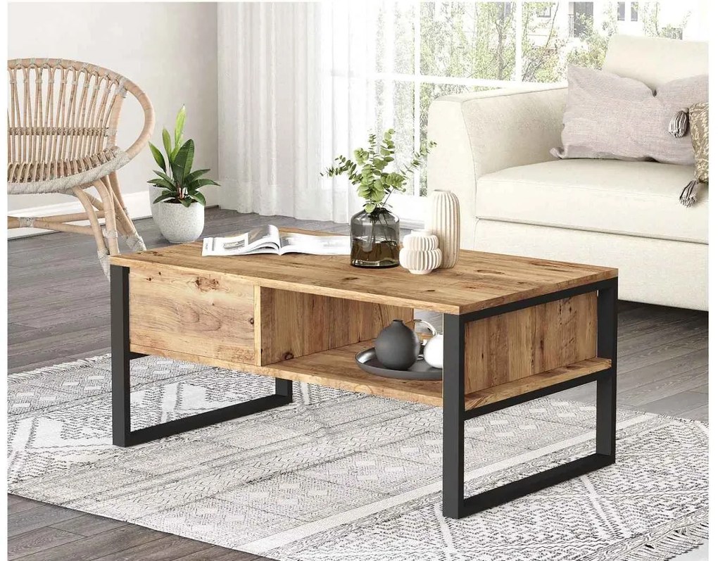 Designový konferenční stolek Hanae 100 cm atlantská borovice