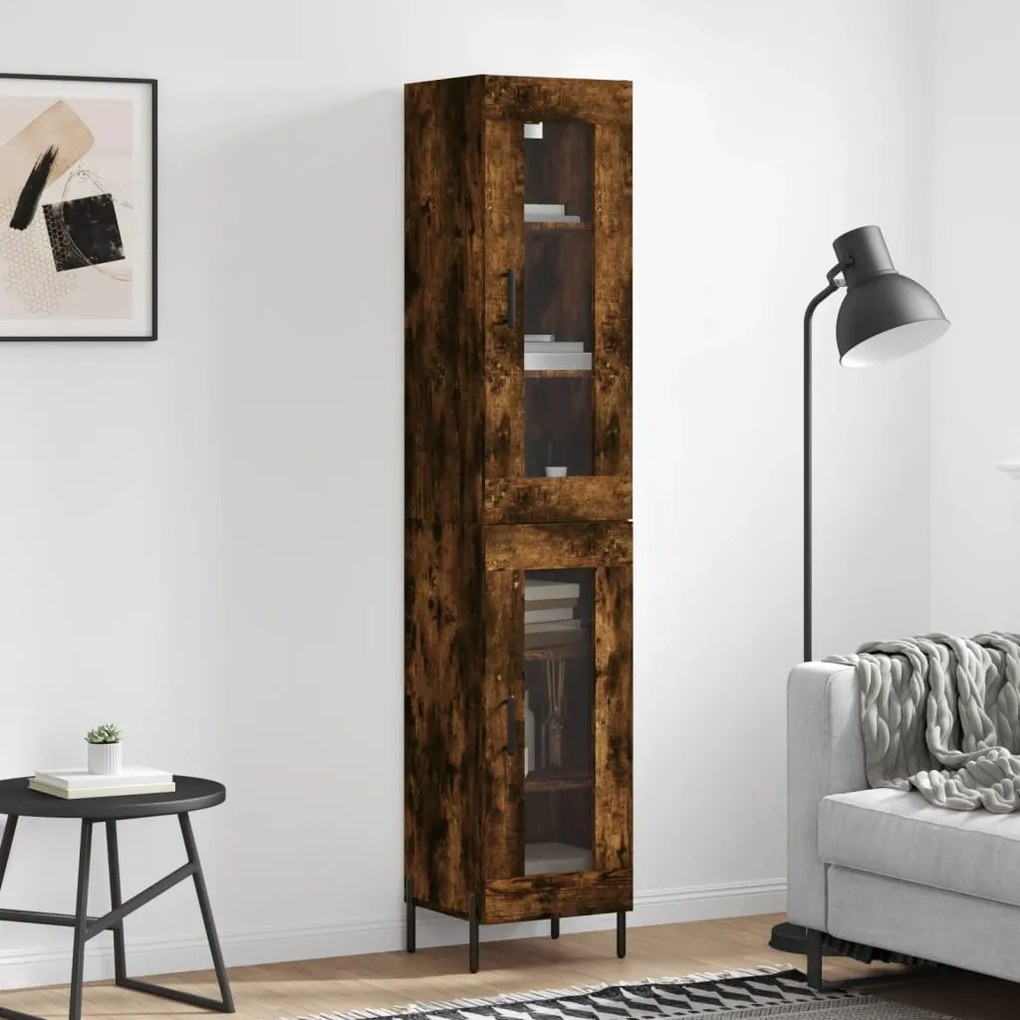 Skříň highboard kouřový dub 34,5 x 34 x 180 cm kompozitní dřevo