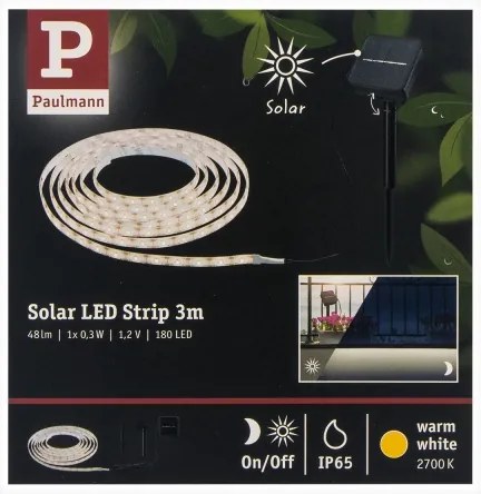 Paulmann 78896 - LED/0,3W IP44 Solární pásek 3m 1,2V 1000 mAh