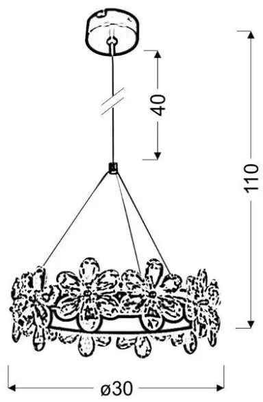 LED Lustr na lanku ARVIN LED/14W/230V