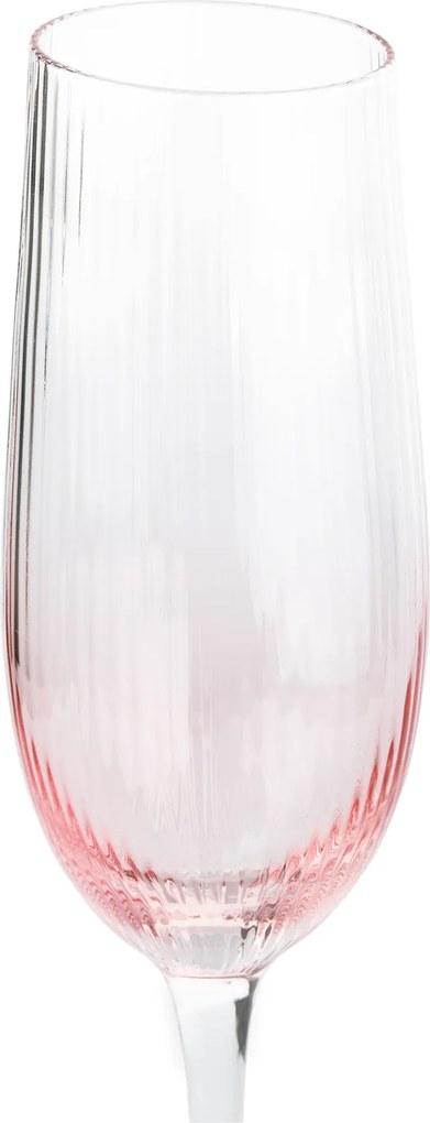Sklenice na šampaňské, set 6 ks, 280 ml, růžová, CELESTE TYP 1