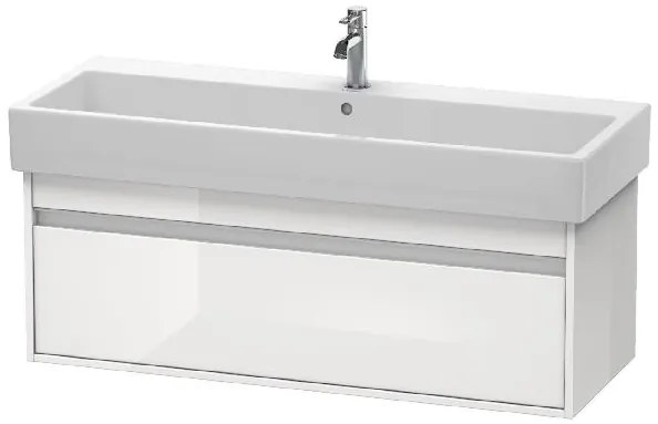 Duravit Ketho - Umyvadlová skříňka 41x115x44 cm, 1 zásuvka, lesklá bílá KT668902222