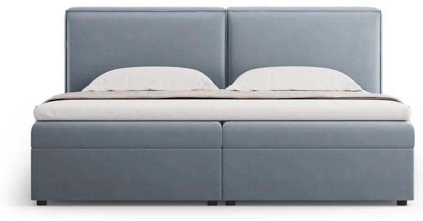 Světle modrá boxspring postel s úložným prostorem 180x200 cm Arendal – Cosmopolitan Design