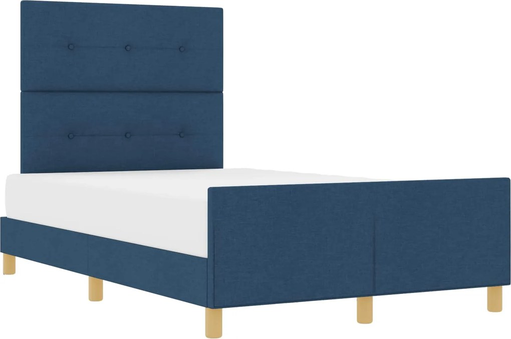 Rám postele s čelo Modrá 120 x 190 cm textil 3344717