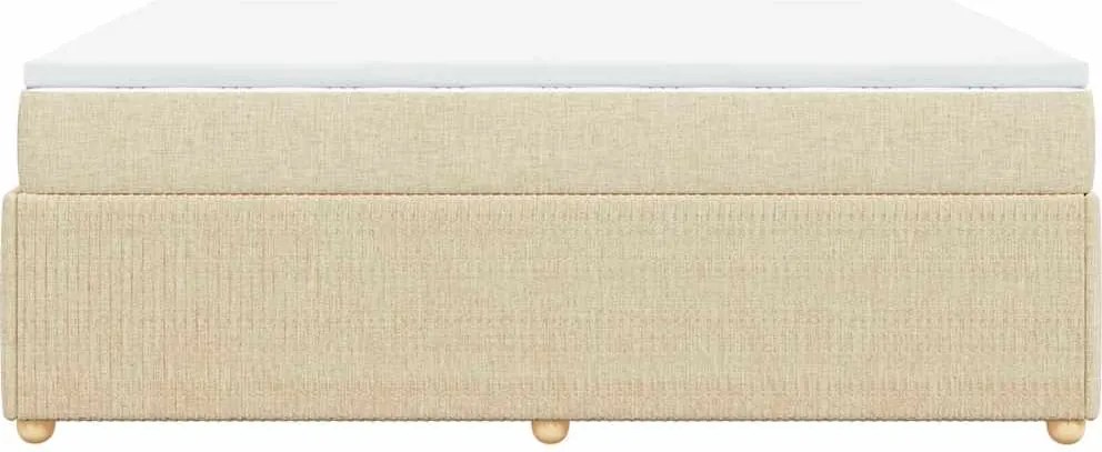 Box spring postel s matrací krémová 160x200 cm textil 3285586