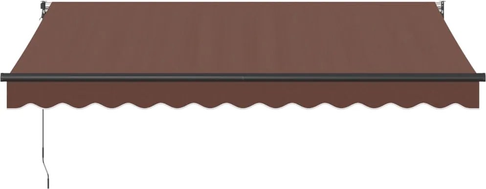 Ručně zatahovací markýza hnědá 350 x 250 cm 3215704