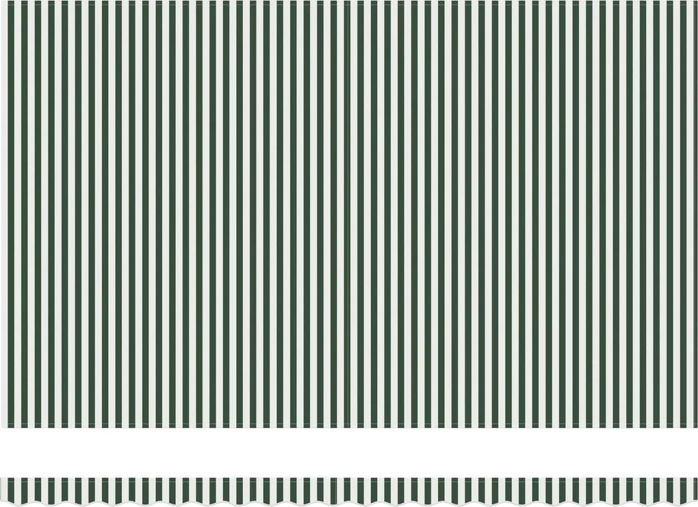 Rám markýzy Zelená a bílá 500 × 300 cm 3331476