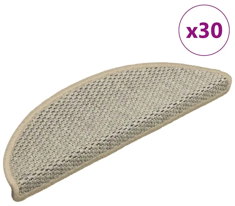 Samolepicí rohože na schody Sisal-Look 30 ks světle zelená 3365863