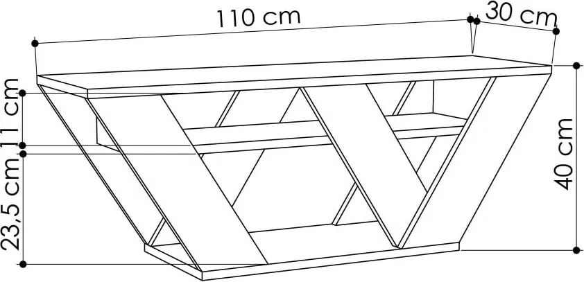 TV stolek v dekoru dubového dřeva Pipralla Oak