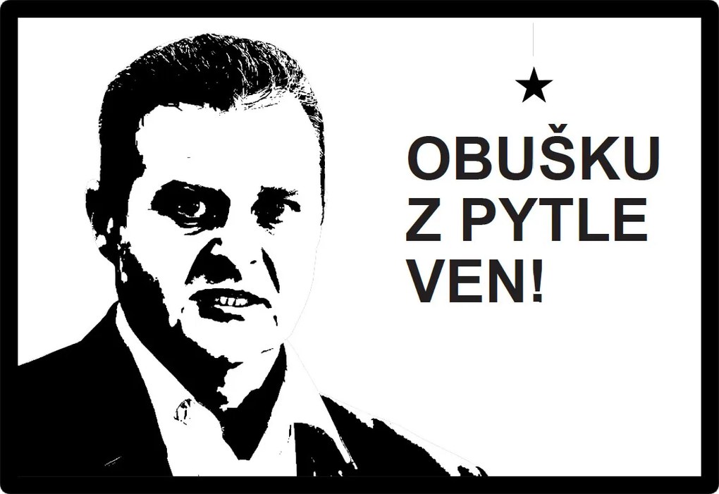 Predložka Obušku z vreca von 40x60 cm, 40x60, čiernobiela, GDmats