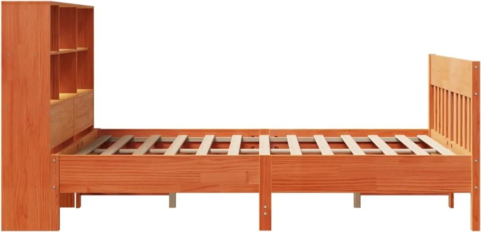 Postel bez matrace voskově hnědá 140 x 190 cm masivní borovice 3323235