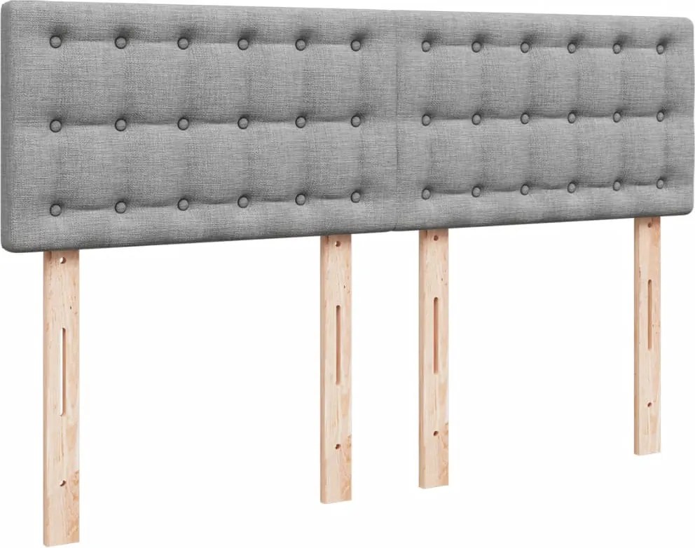 Box spring postel s matrací světle šedá 160 x 200 cm textil 3287133