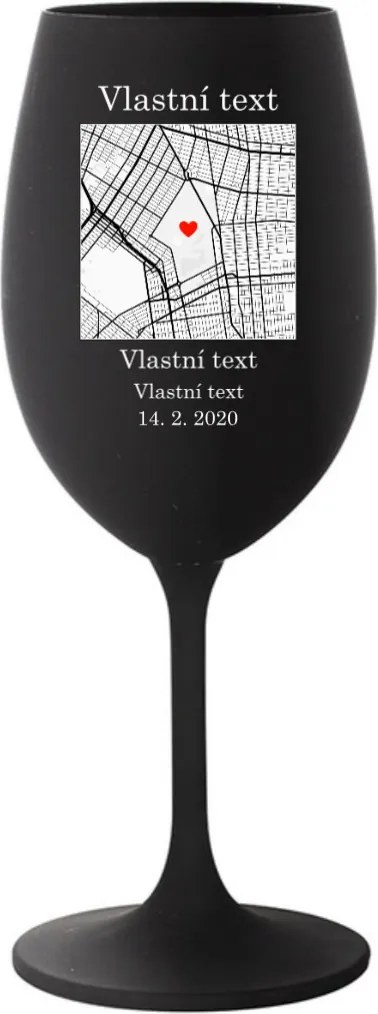 Personalizovaná sklenice s mapou
