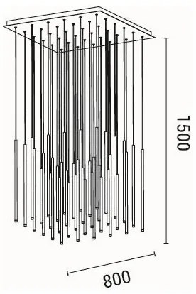 LED Lustr na lanku CASCADE LED/72W/230V 3000K