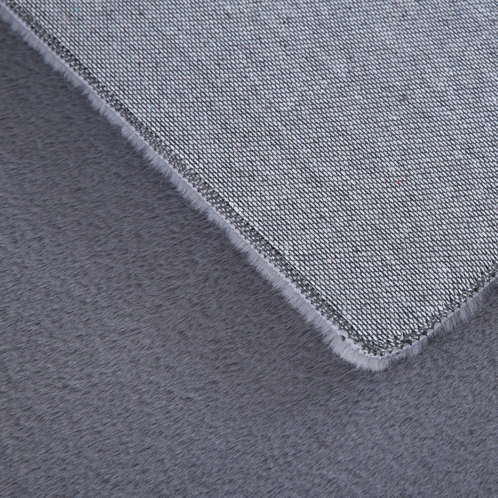 Ayyildiz, Kusový koberec Pouffy 5100 Grey, 80x150, šedá, obývací pokoj
