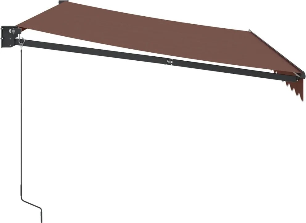 Ručně zatahovací markýza hnědá 350 x 250 cm 3215704