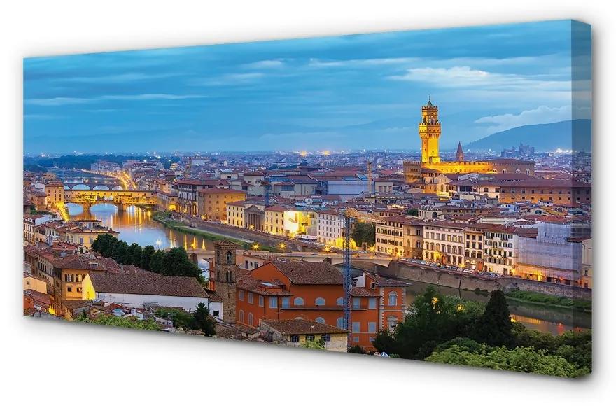 Obrazy na plátně Itálie Sunset panorama 100x50 cm