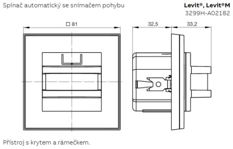 ABB Levit M pohybové čidlo titanová/kouřová černá 3299H-A02182 70